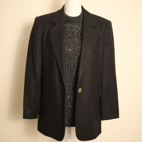 Sag Harbor | Jackets & Coats | Sag Harbor Pure Wool Black Jacket Coat L ...